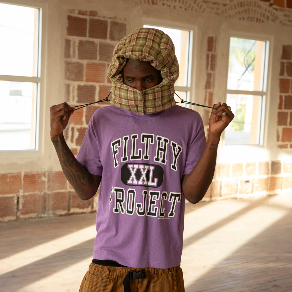 filthy® varsity tee (purple) – the filthy project®